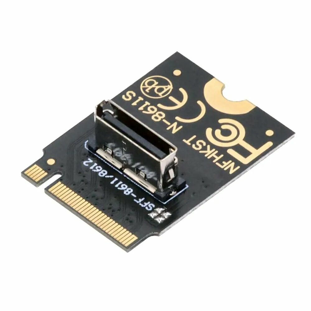 2230 NVMe M.2 Male to Oculink SFF-8612 SFF-8611 PCI-E4.0 67 Pin Female Vertical Host Adapter для NVME U.2 SSD EGPU