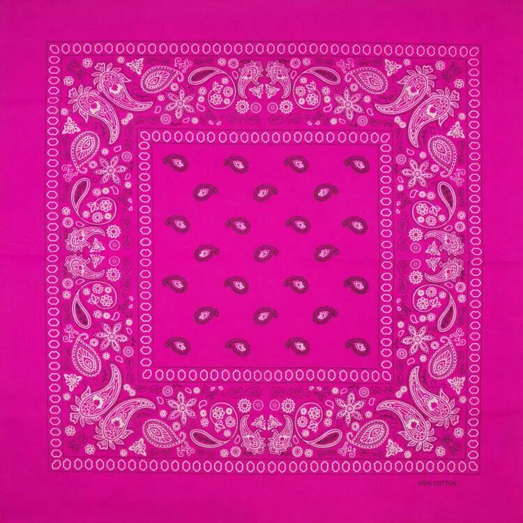 Розовая хлопковая бандана NIUPOZ, цвет 45 FL rose red