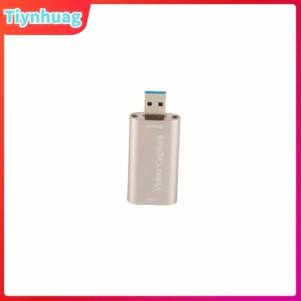 Карта захвата HDMI, компактная и портативная, для записи видео с DVD и камер