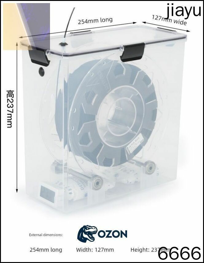 Бокс для сушки филамента 3D-принтера (с гигрометром и осушителем)