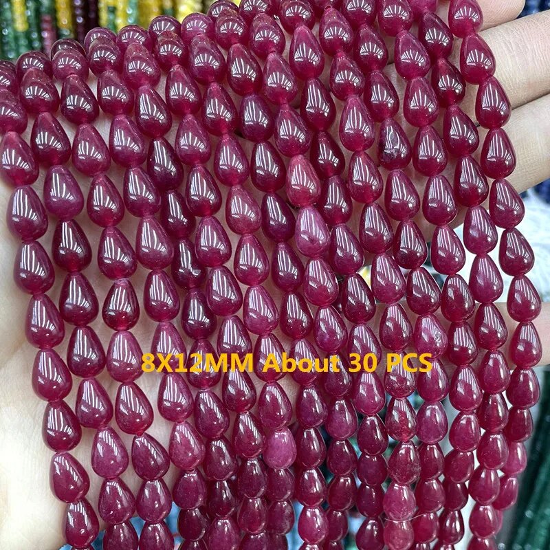 Натуральный камень, халцедон, рубин, красный, изумруд, халцедон, овальные граненые квадратные бусины-разделители для изготовления ювелирных изделий, браслет, ожерелье