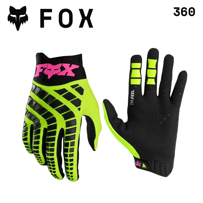 Мужские дышащие внедорожные перчатки FOX Racing Pawtector — улучшенный комфорт и L, Green Black