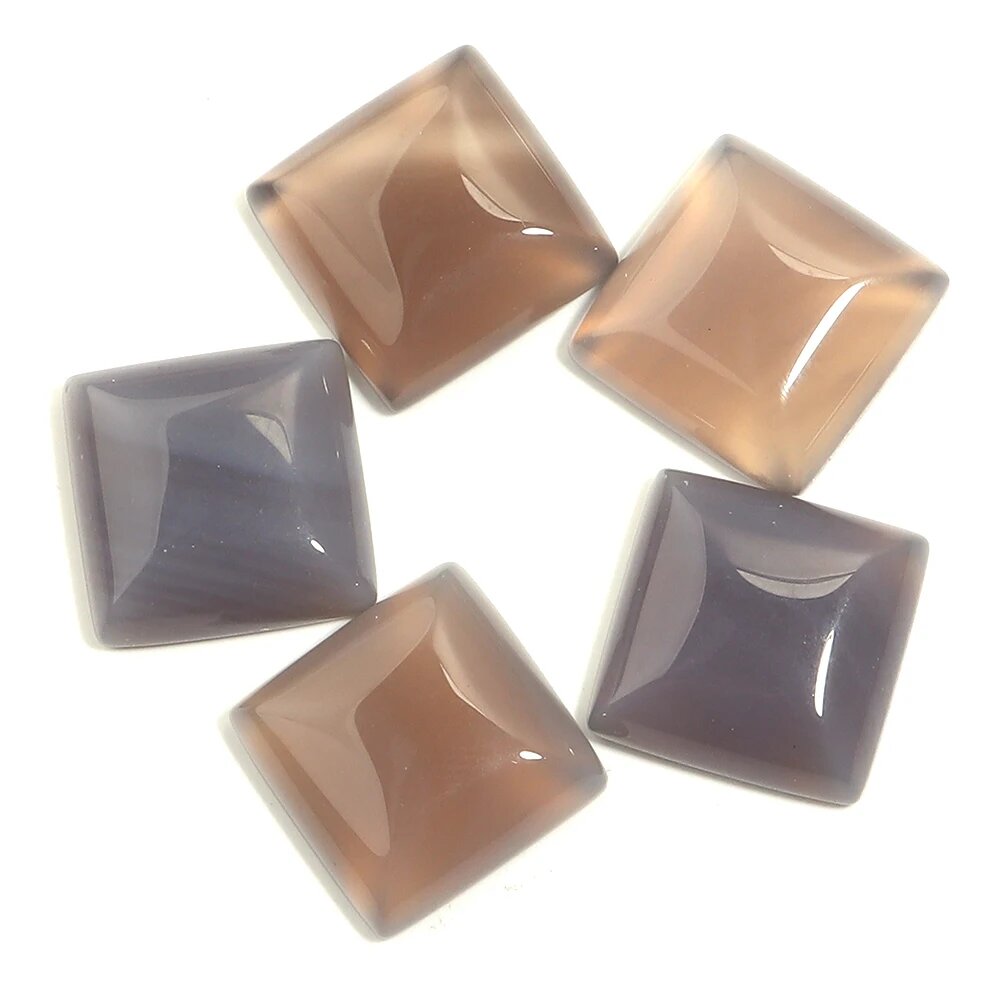 Кабошоны из натурального камня Xinyao 5 шт. Коричневый, gray agate