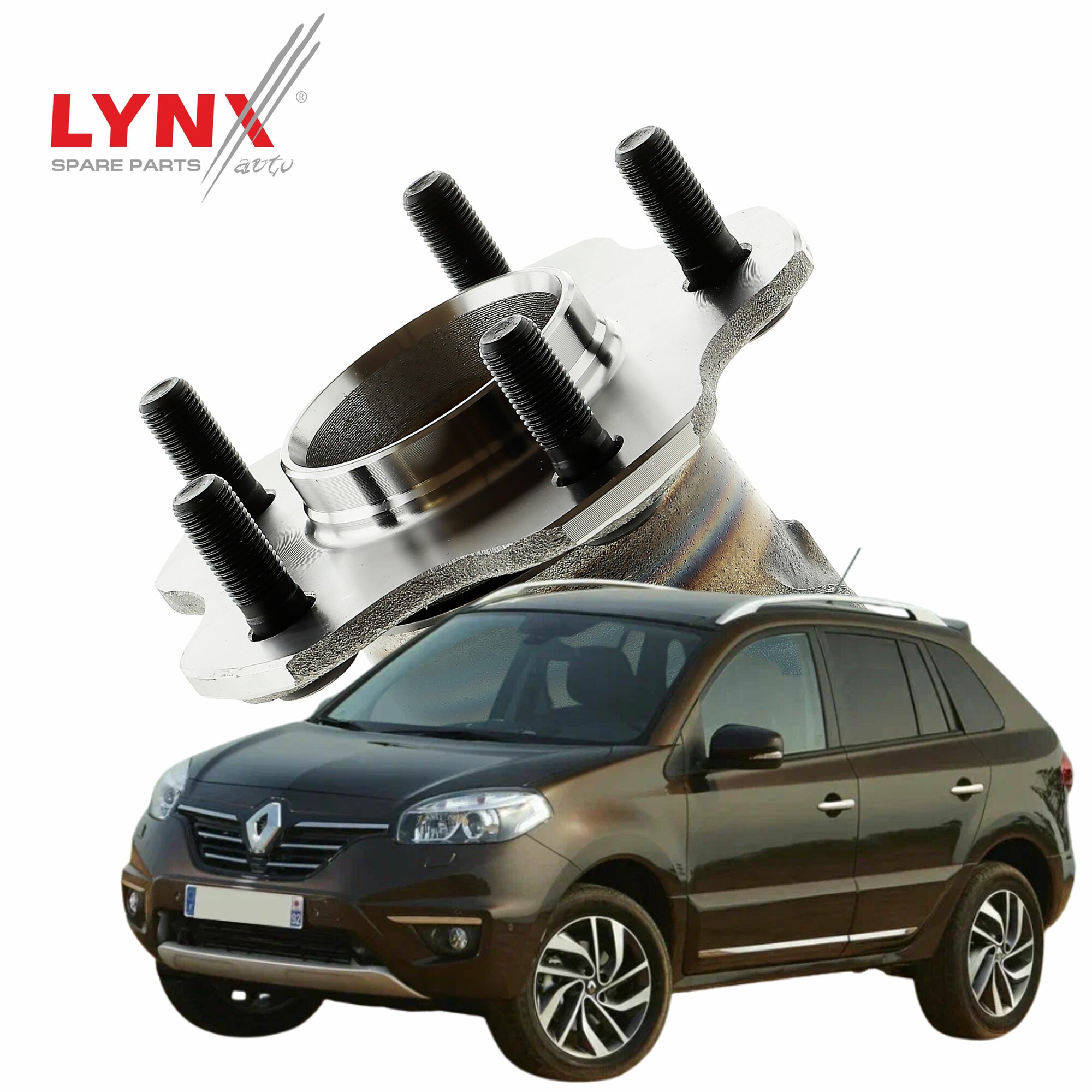Ступица колеса Renault Koleos (1) / Рено Колеос 2007 2008 2009 2010 2011 2012 2013 2014 2015 2016 2017 2018 / передняя, 1 шт LYNXauto