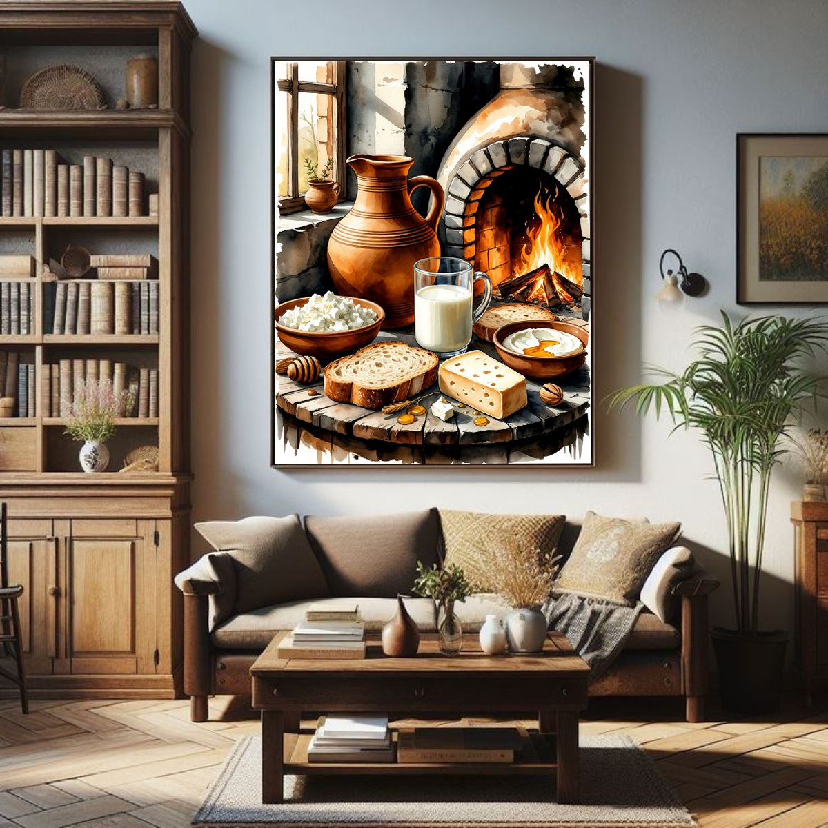 Картина по номерам "Деревенский очаг" 40х50 см, хлопковый холст на подрамнике, акрил, 000 Art Hobby Home