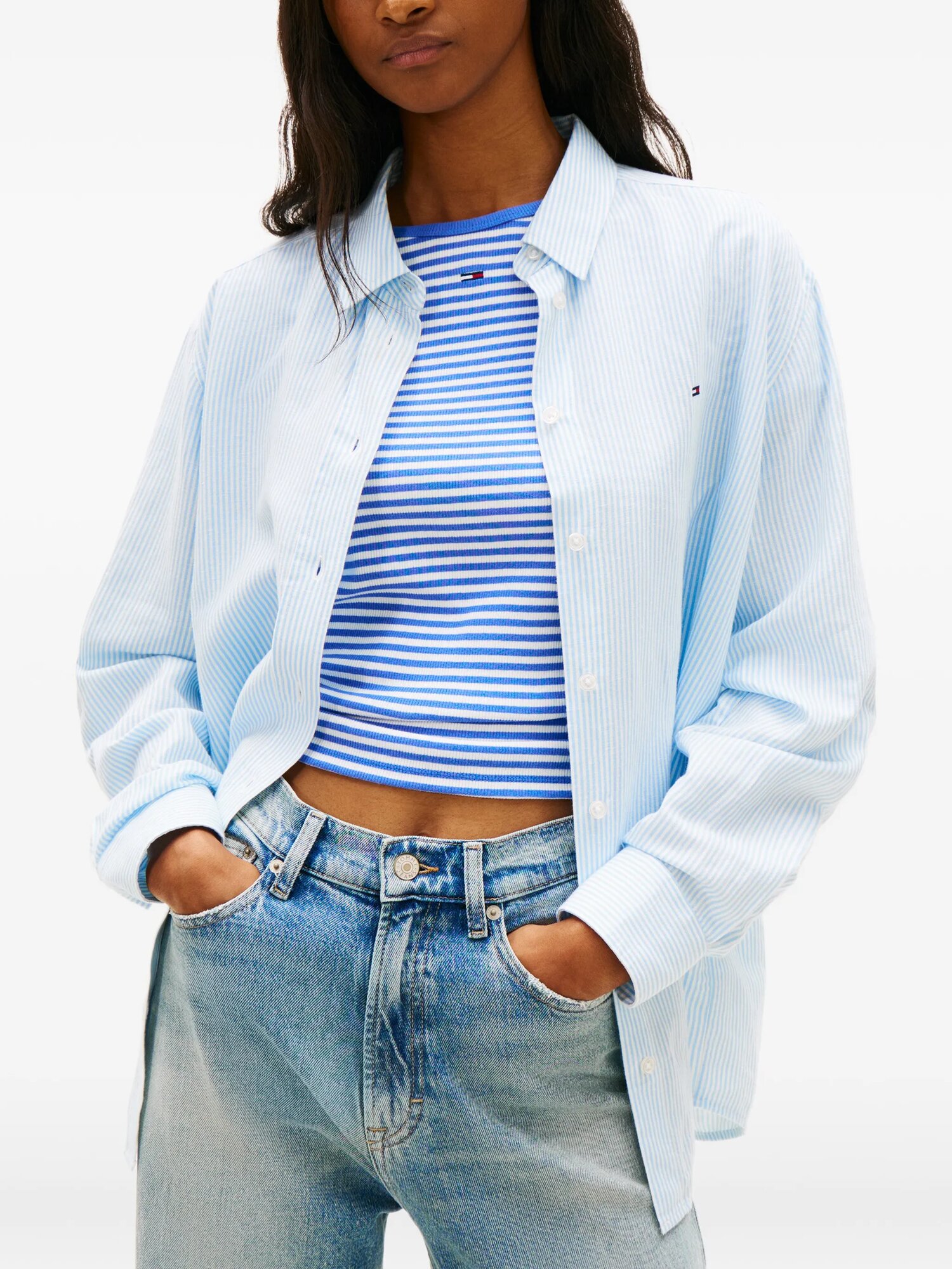 Рубашка TOMMY HILFIGER, размер XL, blue — фото 1
