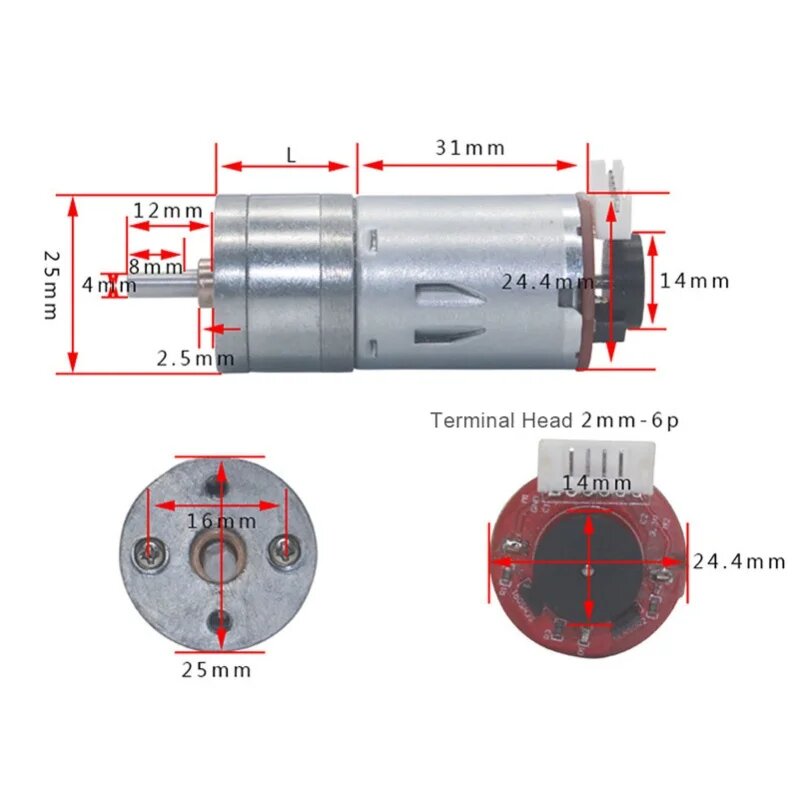 Мотор-редуктор DC 12V с синим колесом для робота — фото 1