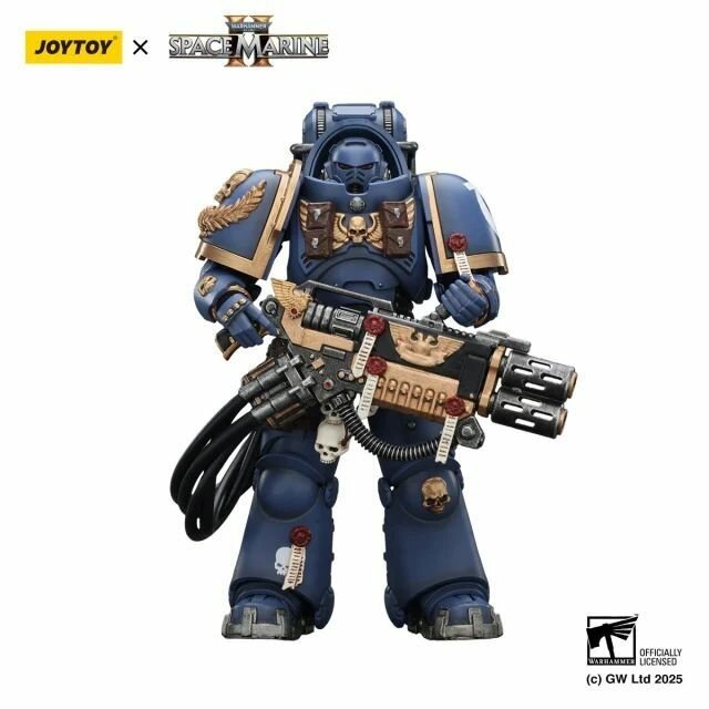 Подвижная фигурка JOYTOY Warhammer 40K 1/18 Action Figures Ultramarines Heavy Artificer Armor with Relic Multi-Melta