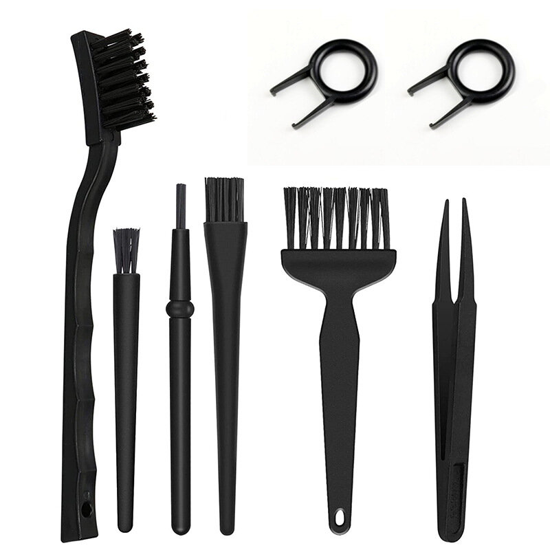 8 pieces of anti-static brush set computer cleaning brush sweep key puller keyboard key puller tweezers 8 piece set