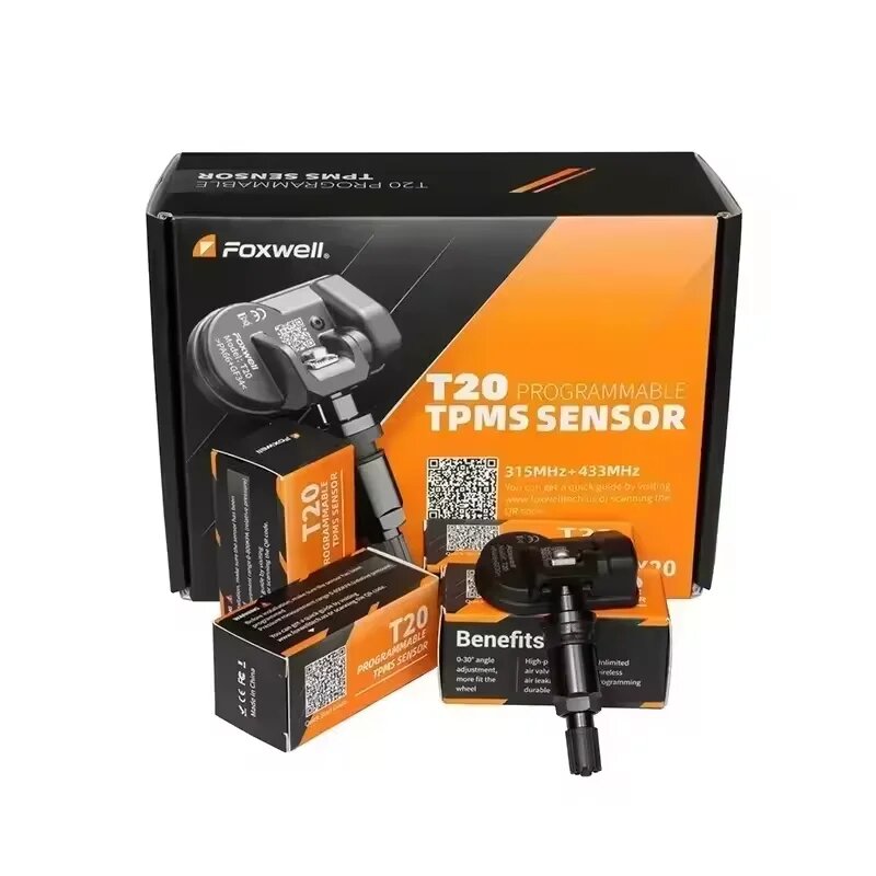 Датчик TPMS Foxwell T20 315/433 МГц, 4шт, черный