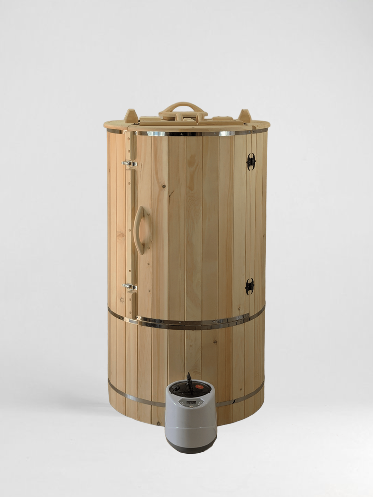 Фитобочка из алтайского кедра "Фитнес", в комплекте с парогенератором