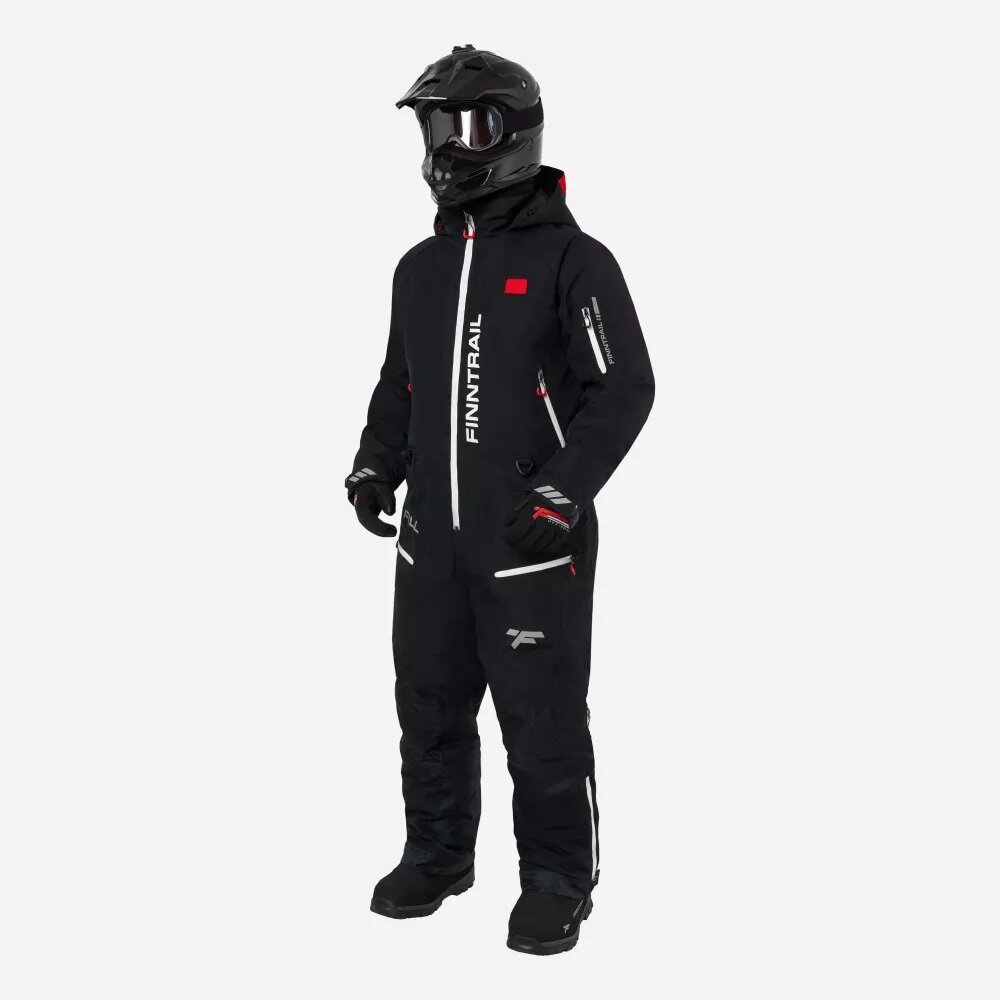Комбинезон для снегохода Finntrail Float Graphite. M. Черный-красный