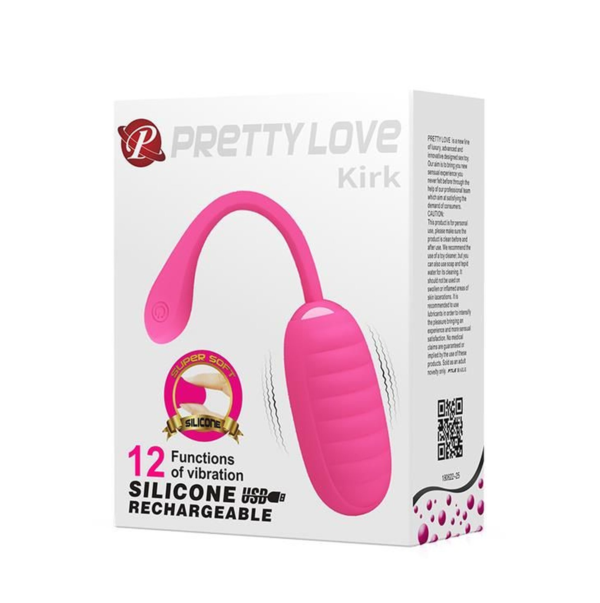 Виброяйцо Pretty Love Kirk для вагинальной стимуляции, 12 режимов