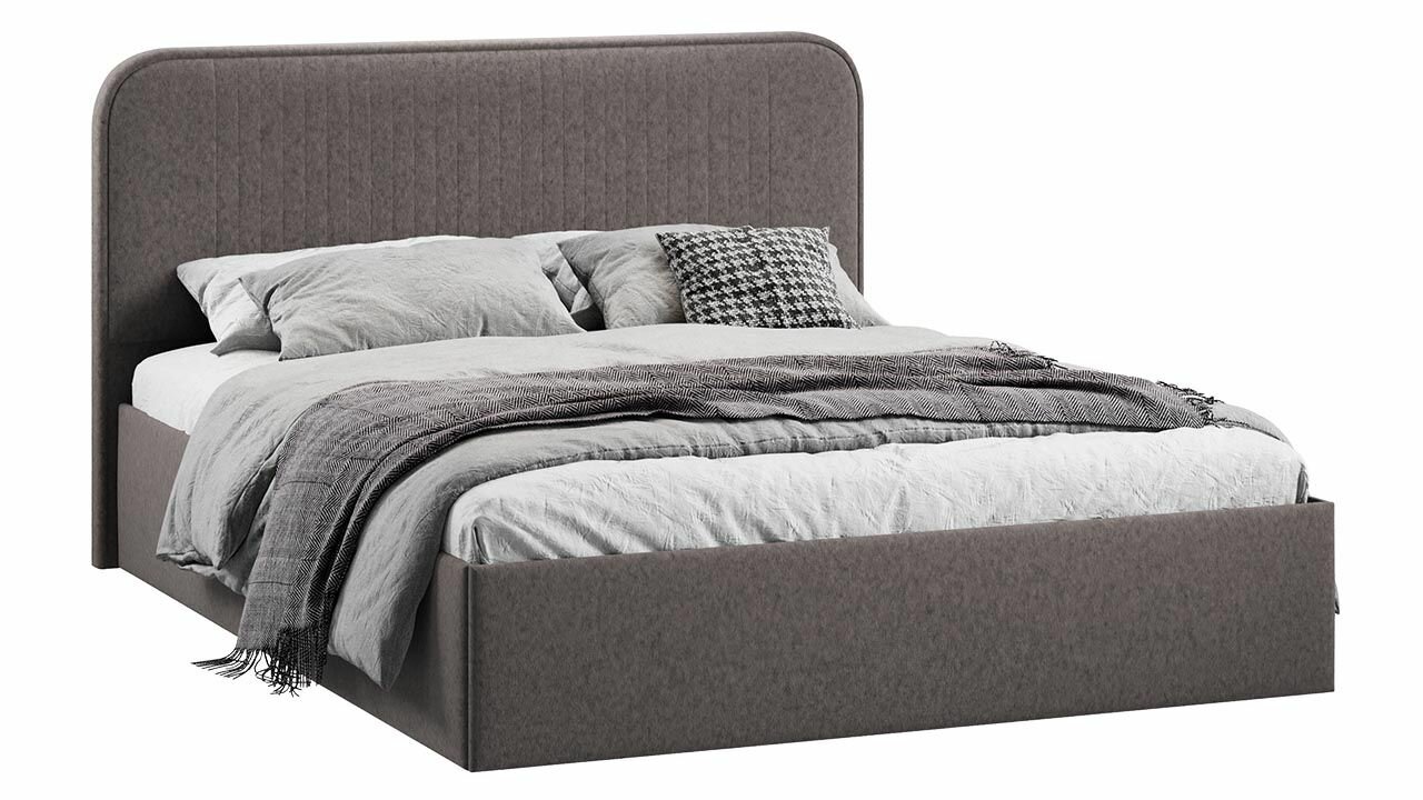 Кровать с ПМ Тиффани Тип 1 с заглушиной Микровелюр Jercy Stone