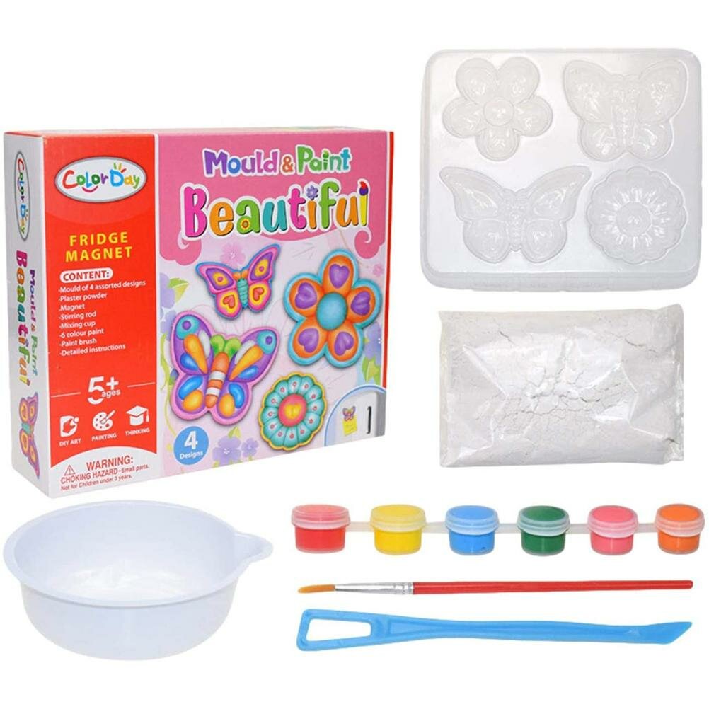 Набор для самостоятельного рисования на гипсе: раскраска, граффити, детский набор для творчества, подарок.