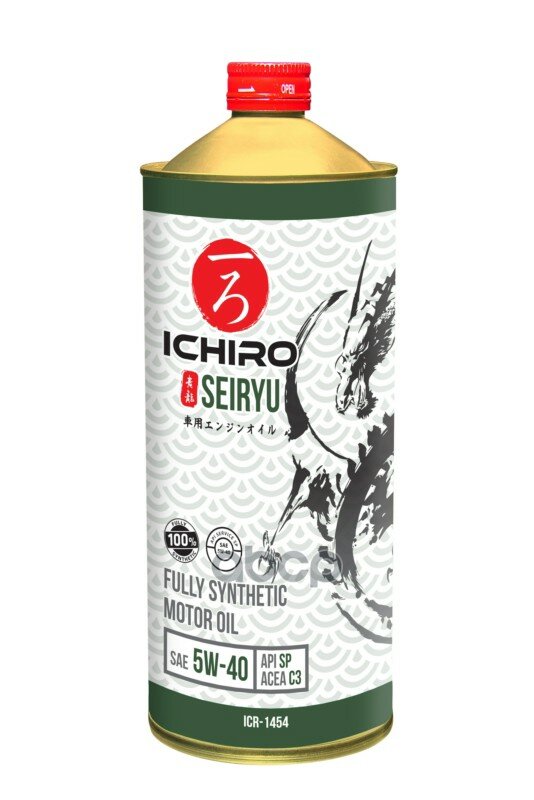 ICHIRO 5W-40 SEIRYU C3, DIESEL 1л, (синт. мотор. масло)