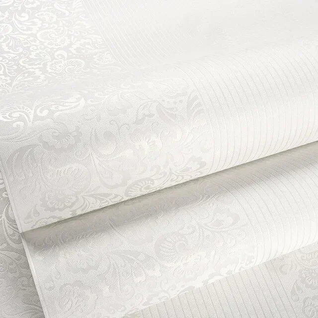 Самоклеящиеся обои виниловые нетканые однотонные white, 53CMX3M