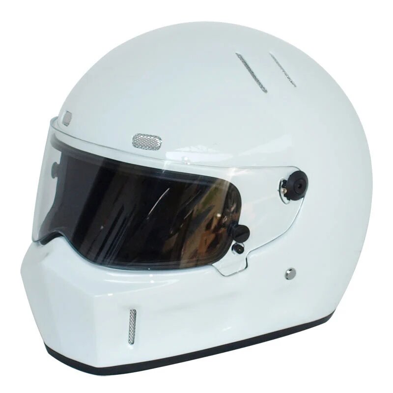 1996 мотоциклетный шлем для "стиль Симпсона" Street Pig Bandit для картинга Белый, S, white clear