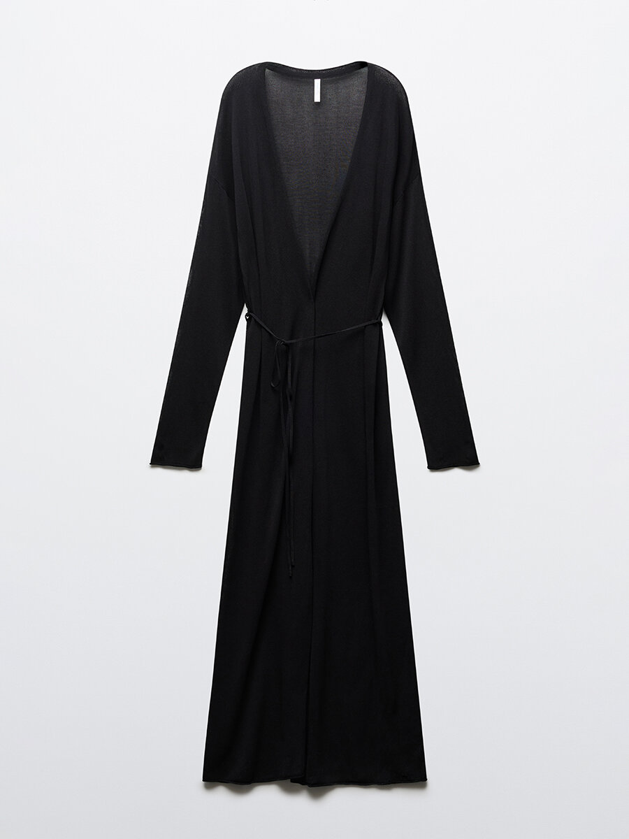 Кардиган из вискозы в длине макси