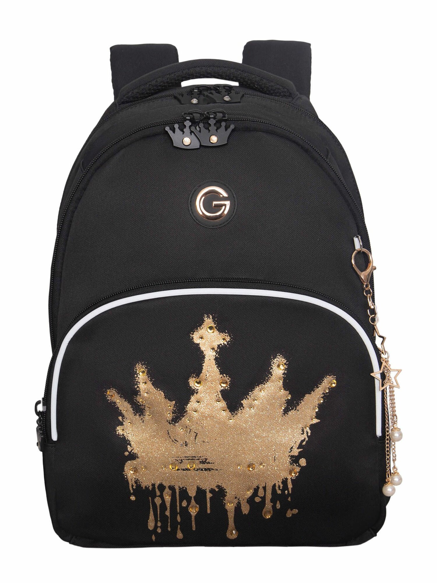 Рюкзак школьный GRIZZLY с карманом для ноутбука 13", анатомической спинкой, для девочки, RG-660-6