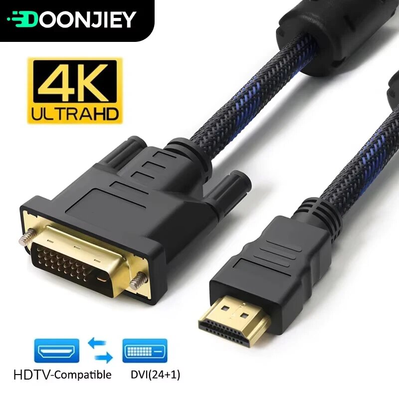 Адаптер DVI 24+1 - HDMI 4K, 2 м — фото 1