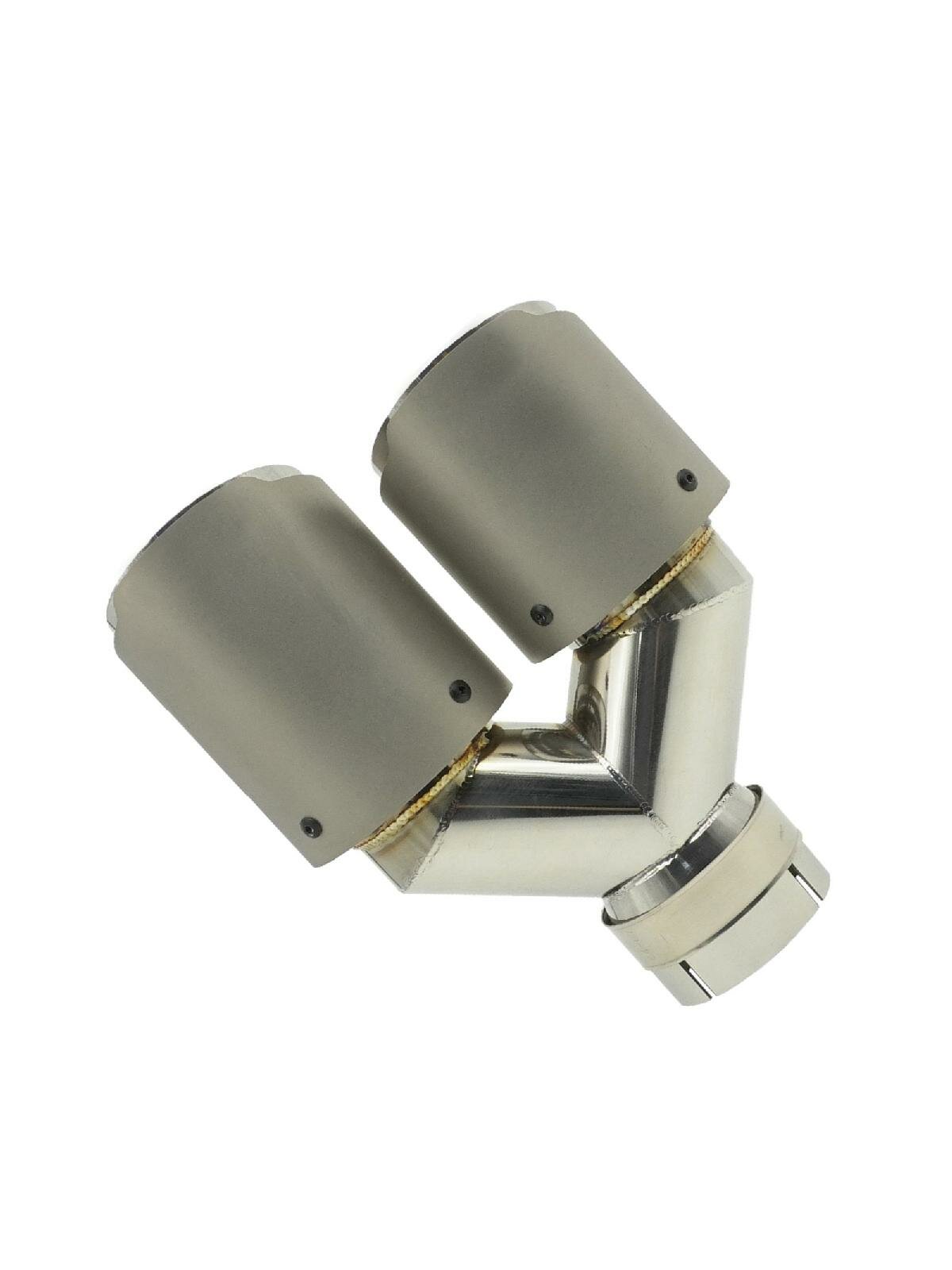 Автомобильные Универсальные Глушители Заднего Горла Y-образной формы С Двойным Выпуском Выхлопных газов