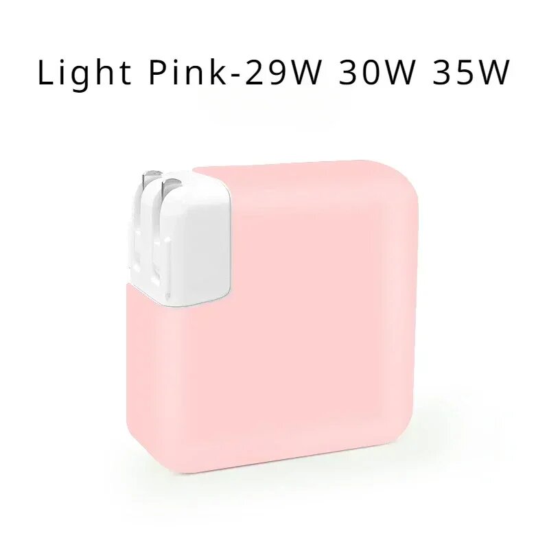 Розовый чехол для зарядки MacBook Light Pink-29W30W35W