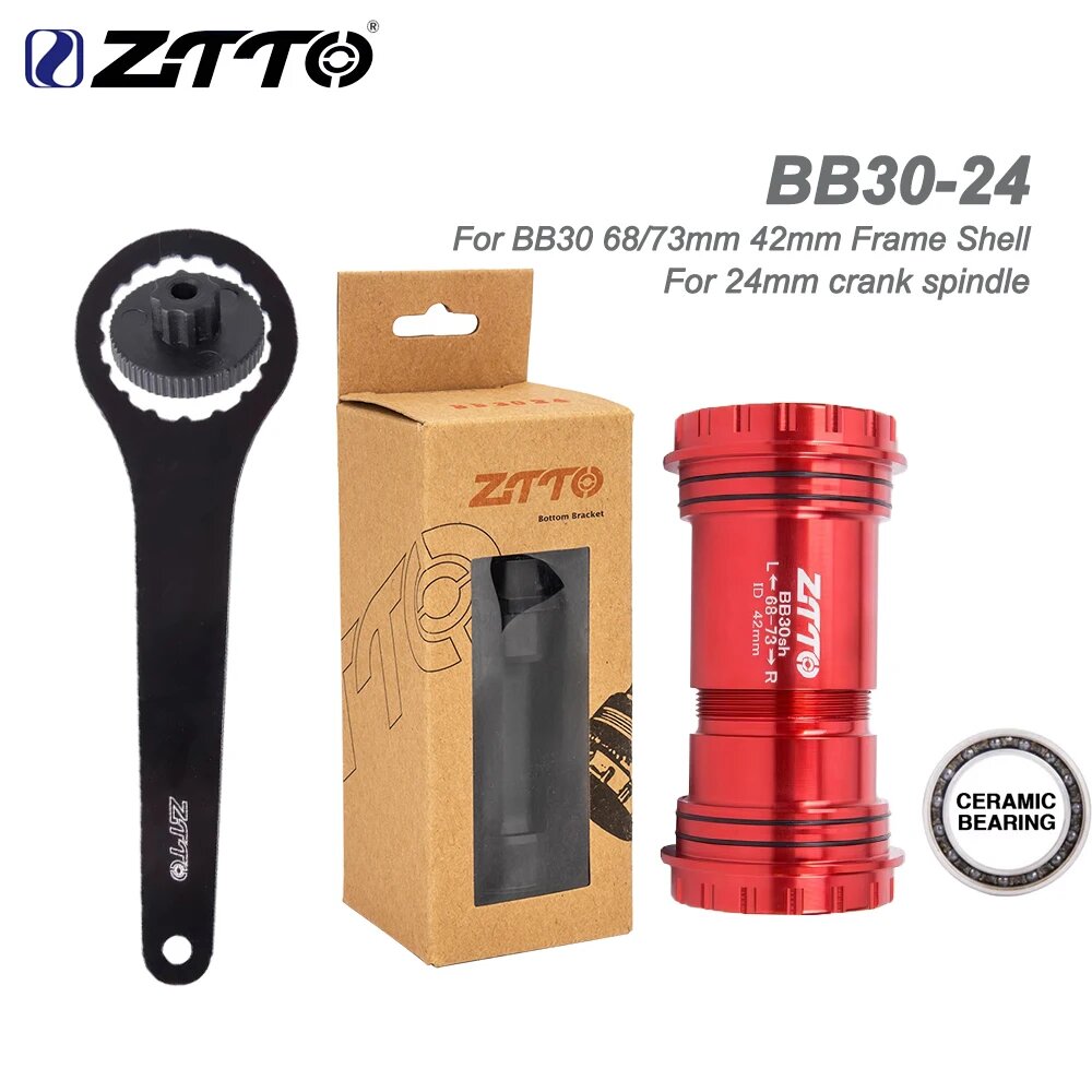 ZTTO BB30 нижний кронштейн керамический алюминиевый Черный, BB30-24B CR-tool