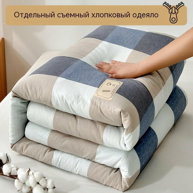 Утепленное одеяло из кораллового флиса, съемное хлопчатобумажное одеяло, 180х220 см-3кг