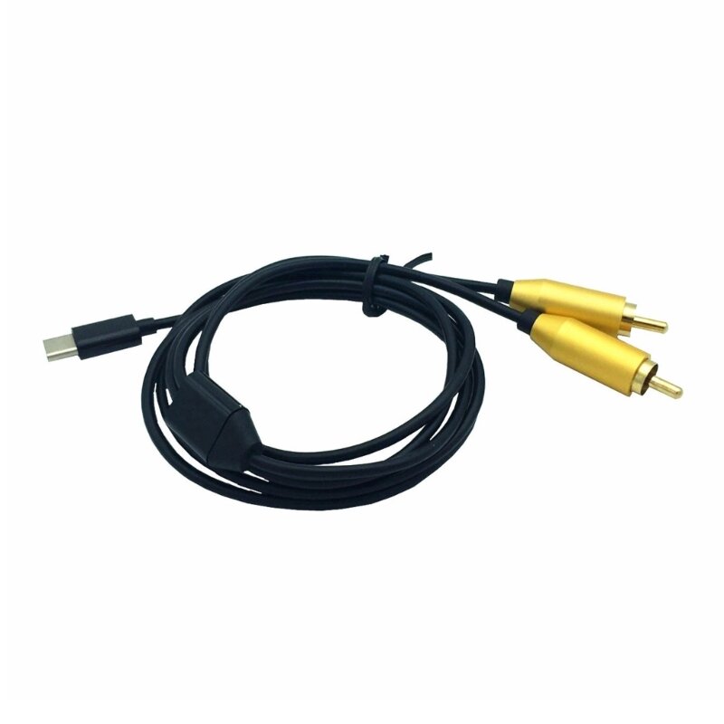 Аудиокабель USB C-2RCA, кабель-адаптер Type C-2RCA для телефона, планшета, домашнего кинотеатра, DVD-усилителей, динамиков, автомобильных стереосистем
