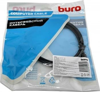 Кабель BURO ver 1.4 USB Type-C m – DisplayPort m, 1,5 м, черный (BU-TYPEC-DP-1.5M)