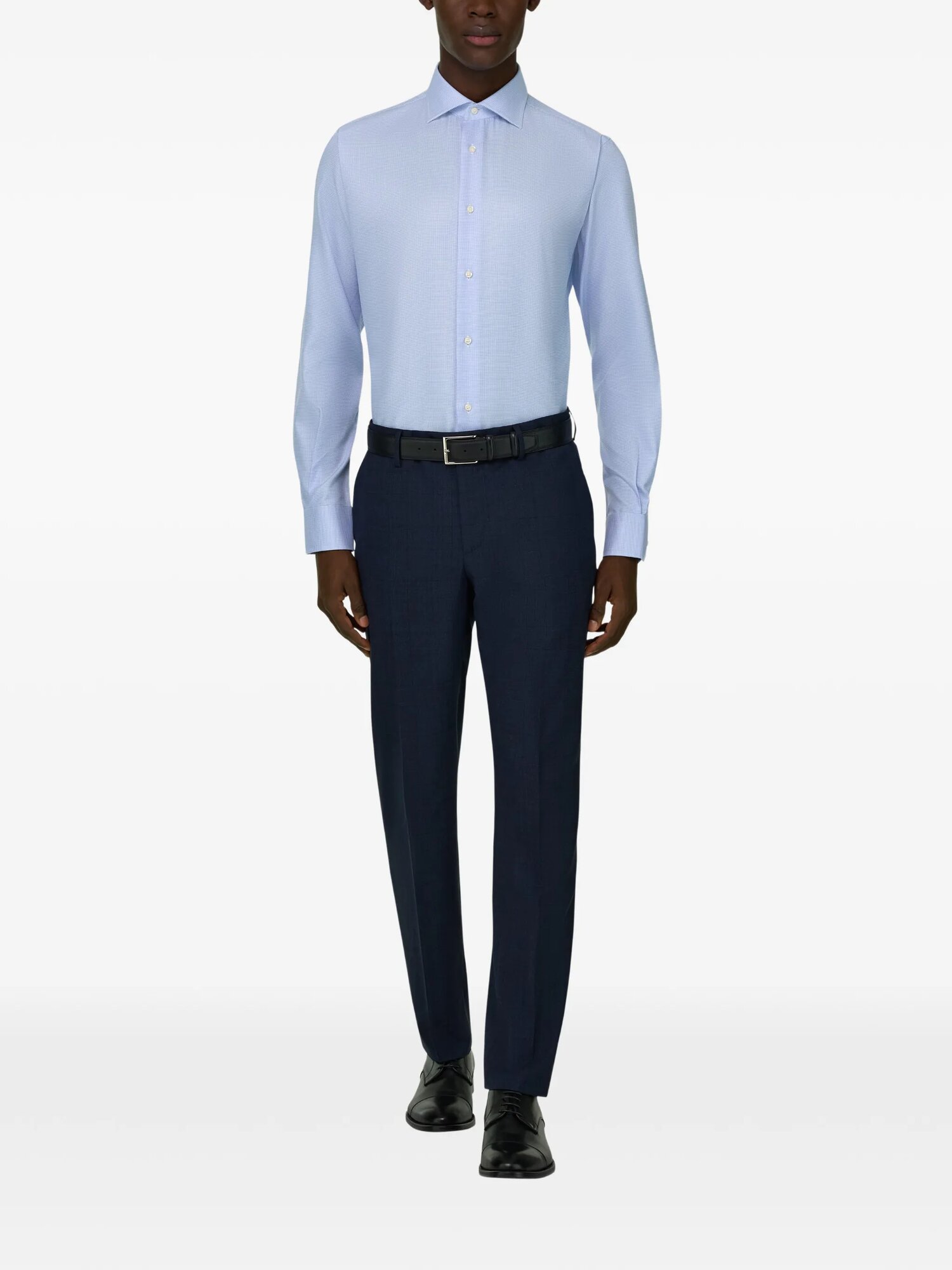 Рубашка Boggi Milano Regular-fit shirt, размер XL, Синий принт — фото 1