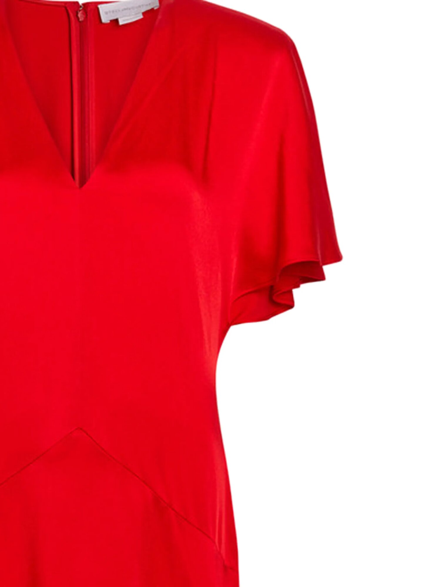 Платье Stella McCartney V-neck midi dress, размер 40, красный — фото 1