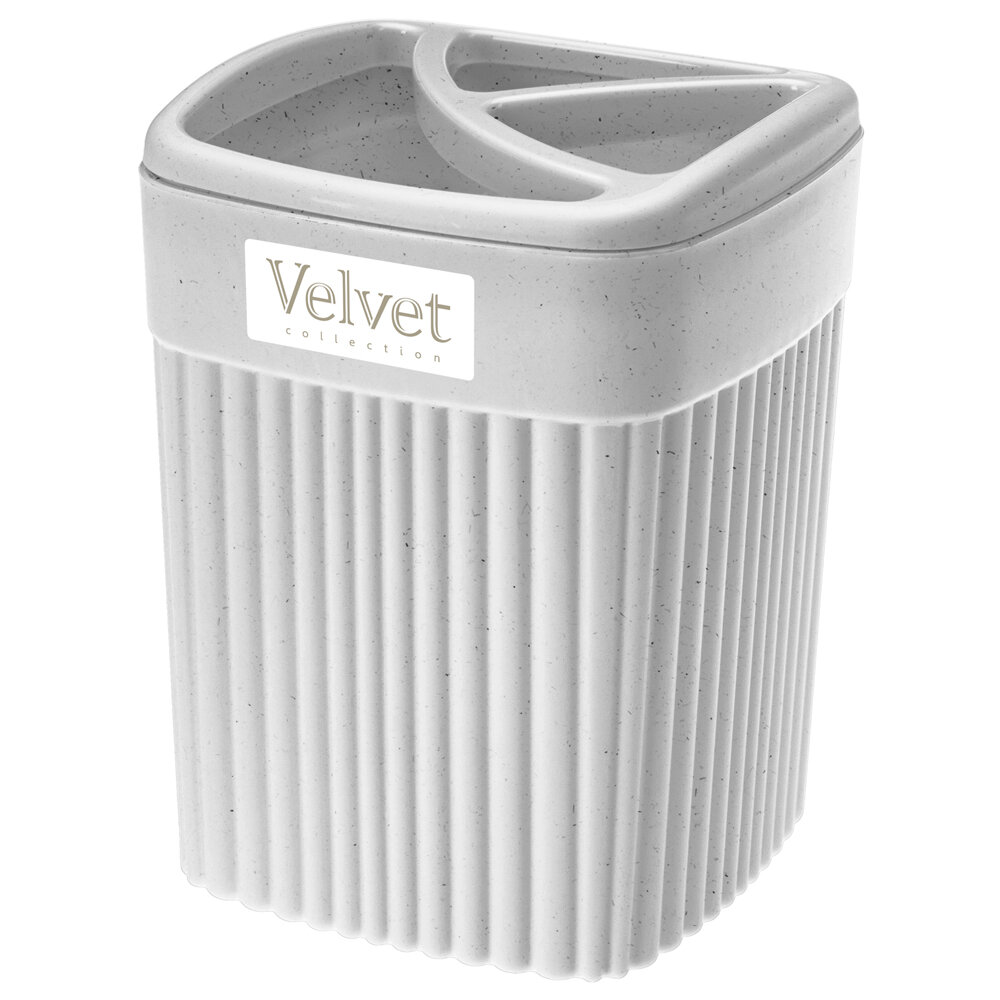 Подставка для зубных щеток БП Velvet серый