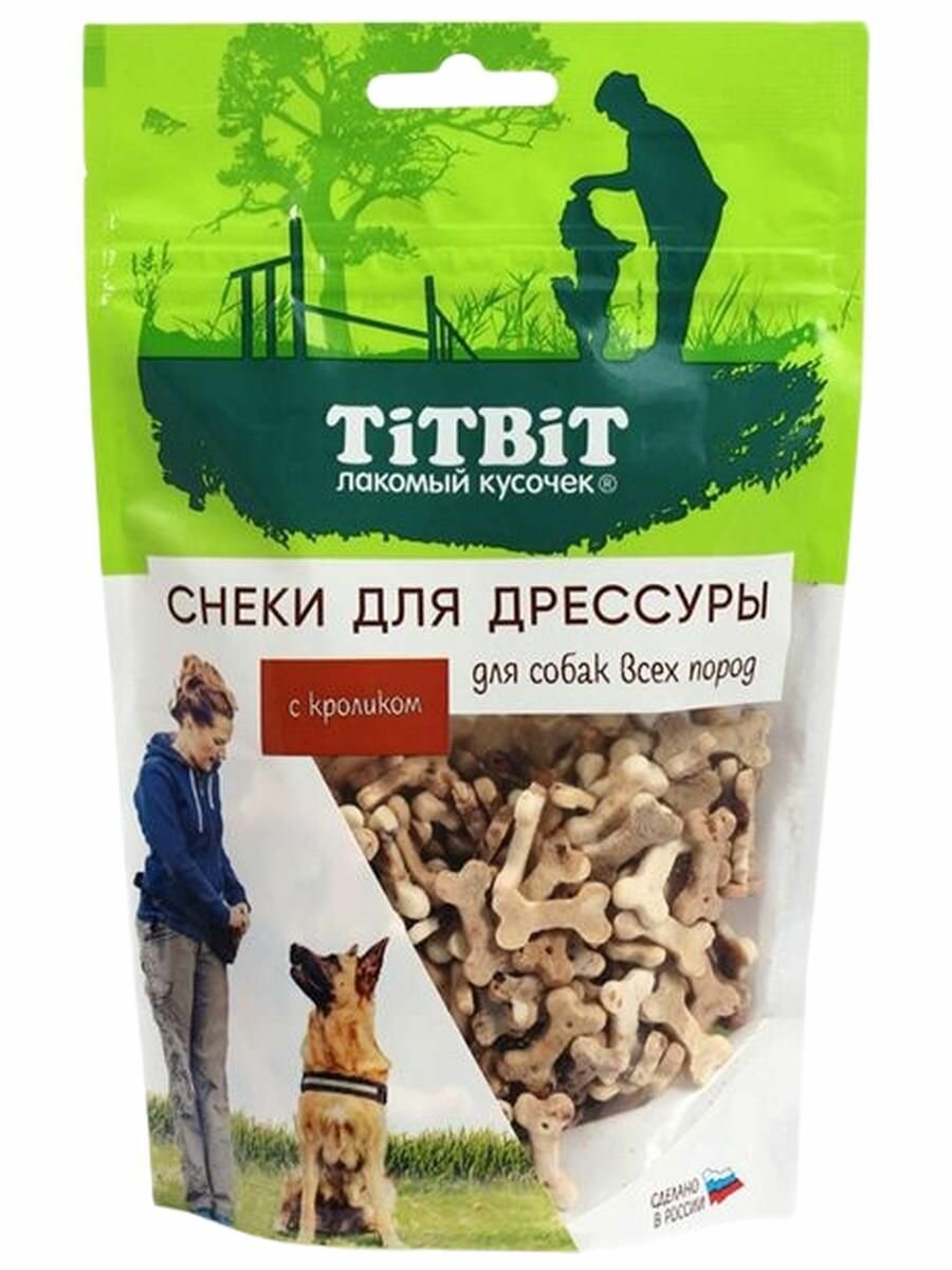Титбит Снеки для дрессуры собак всех пород с кроликом 100 г