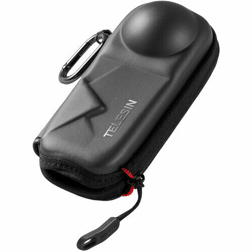 Защитный кейс для экшн-камеры Insta360 X5 и X4 с карабином, молнией и отверстием под кнопки