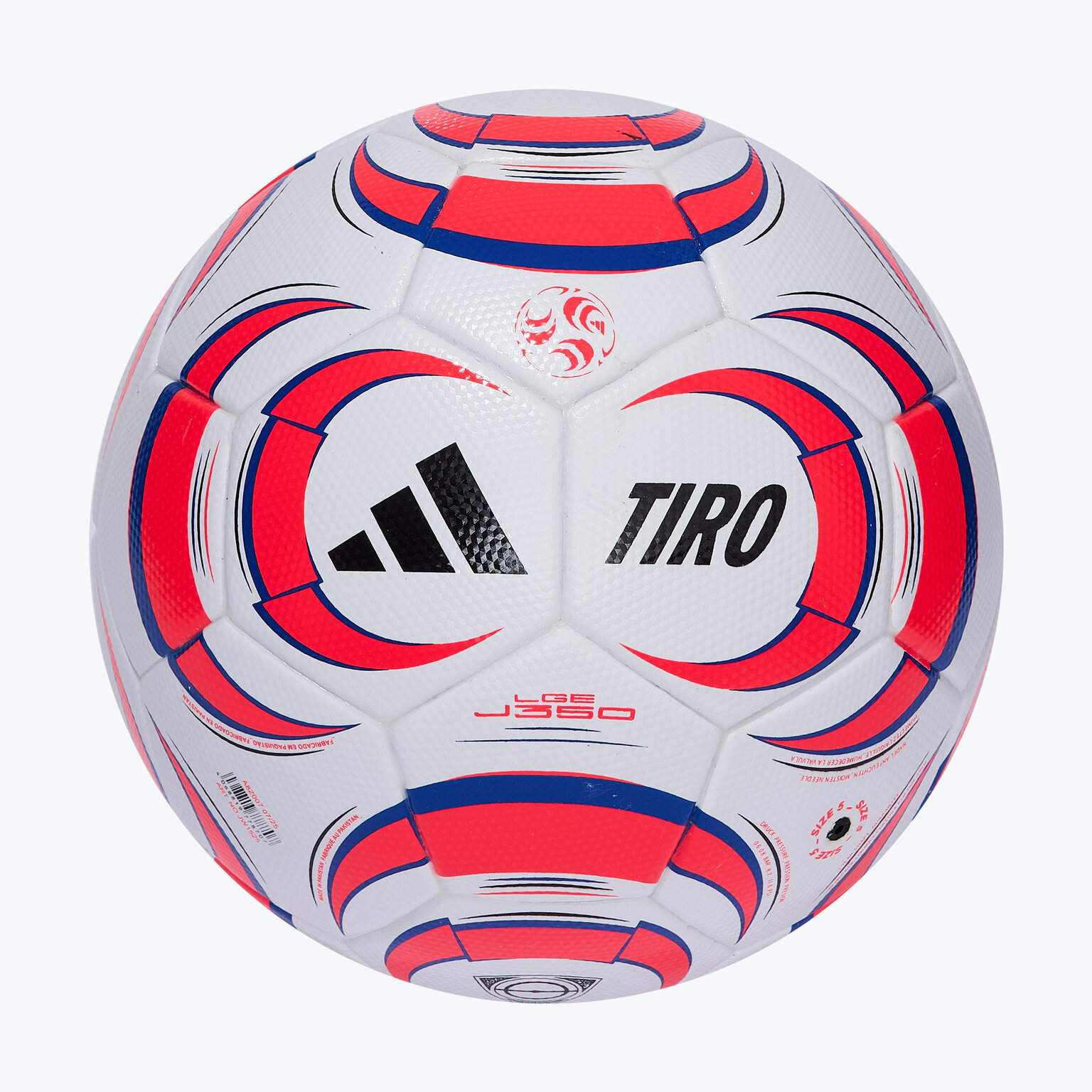 Облегченный футбольный мяч Adidas Tiro LGE J350 JW1525, размер 4, Белый - Красный