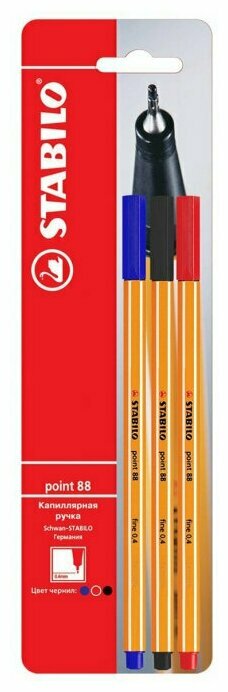 Капиллярная ручка линер point 88, 3 штуки, фломастер для скетчинга