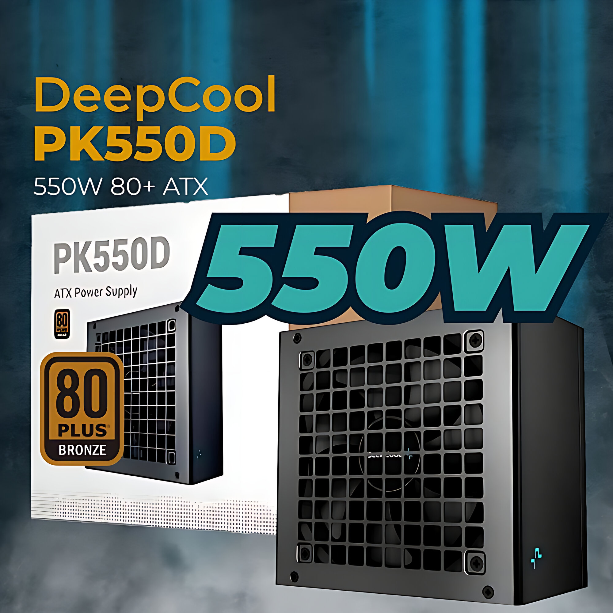 Блок питания DeepCool 550W PK550D, 120 мм, 80 PLUS Bronze (R-PK550D-FA0B-EU)