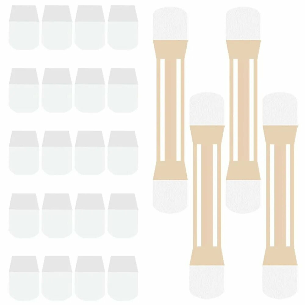 Тейпы для подтяжки кожи шеи из резины бежевого цвета, 4 шт для домашнего ухода