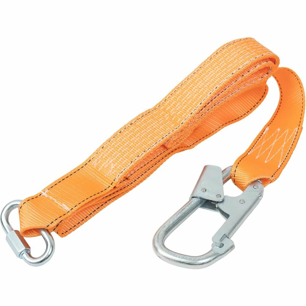 Строп ленточный с амортизатором аА и карабинами, бренд Gigant, стальная система крепления, полиэстеровая лента, красный