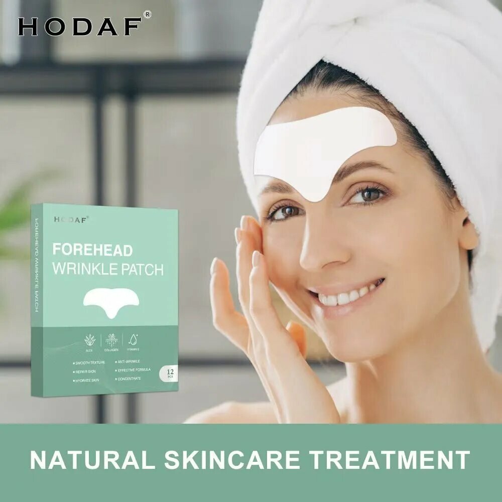 Гидрогелевые патчи для лба и области межбровья , омолаживающие патчи от морщин, 10 шт
