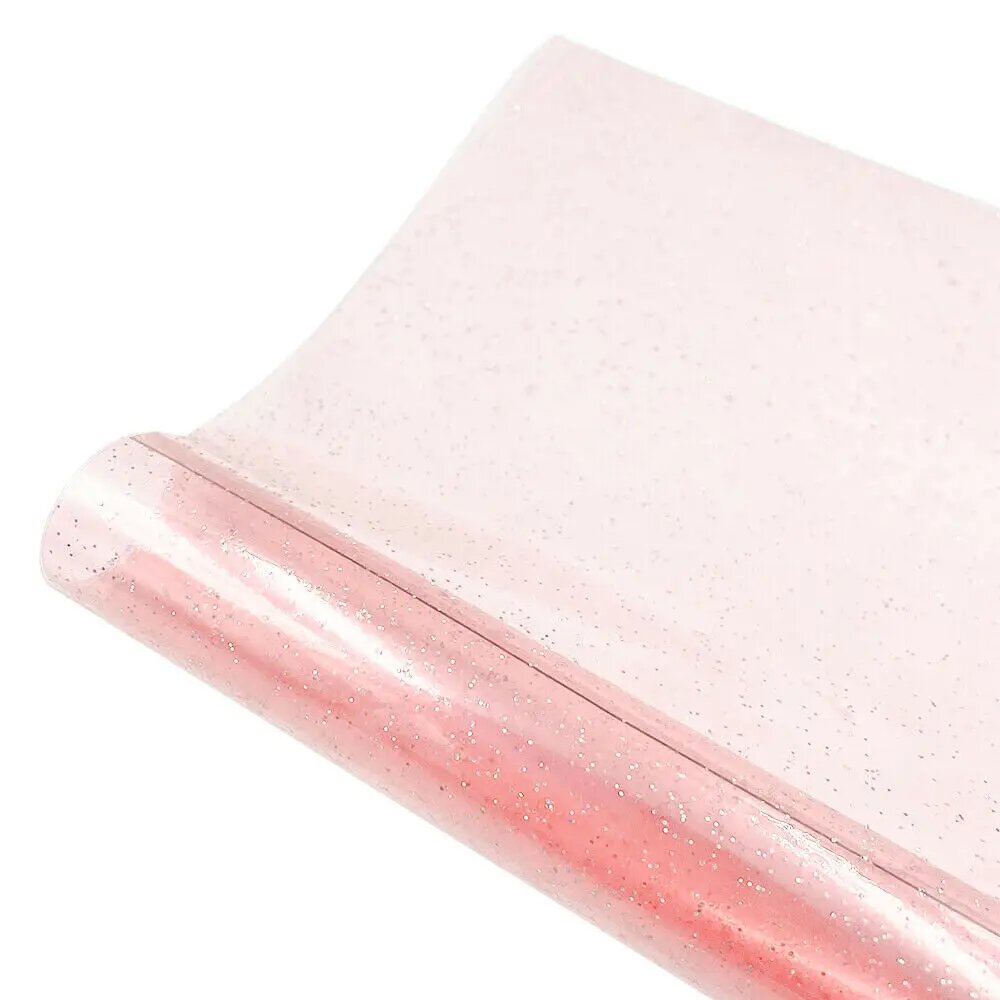 Findohope прозрачный ПВХ виниловая ткань 20x120 см Розовый, серый