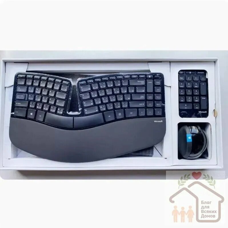 Клавиатура беспроводная Эргономичная клавиатура Microsoft Sculpt для бизнеса, черный матовый