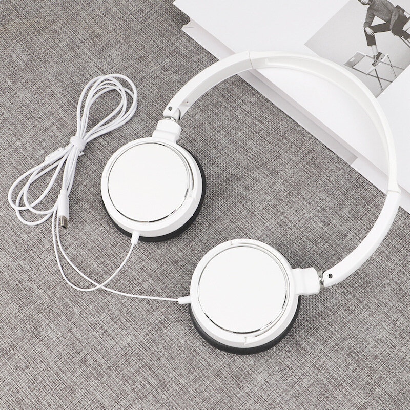 Складной наушник для детей 3.5 мм/Type-C проводные наушники 40 мм динамики 98 г легкий универсальный наушник Цвет：Белый