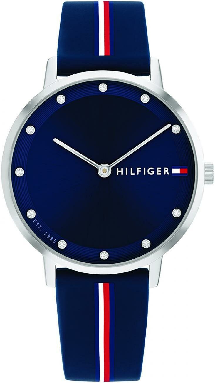 Наручные часы TOMMY HILFIGER, серебряный, синий, красный — фото 1