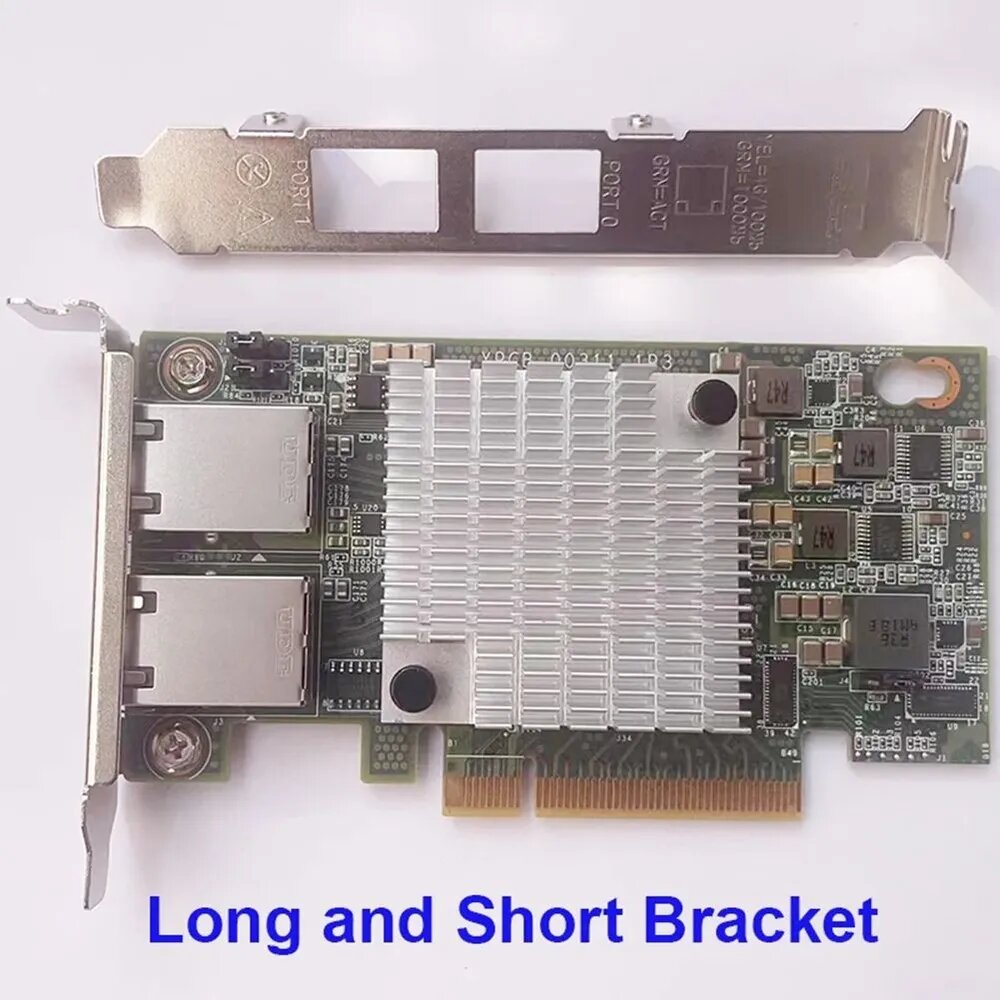 (A F V K) Двухпортовая карта Ethernet 10G X540-T2 PCIE-X8 сетевой адаптер расширения