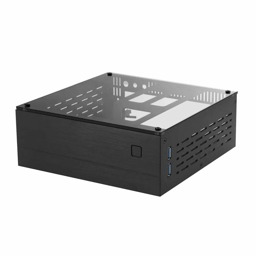 Корпус настольного компьютера, черное закаленное стекло, HTPC ITx , корпуса для ПК своими руками