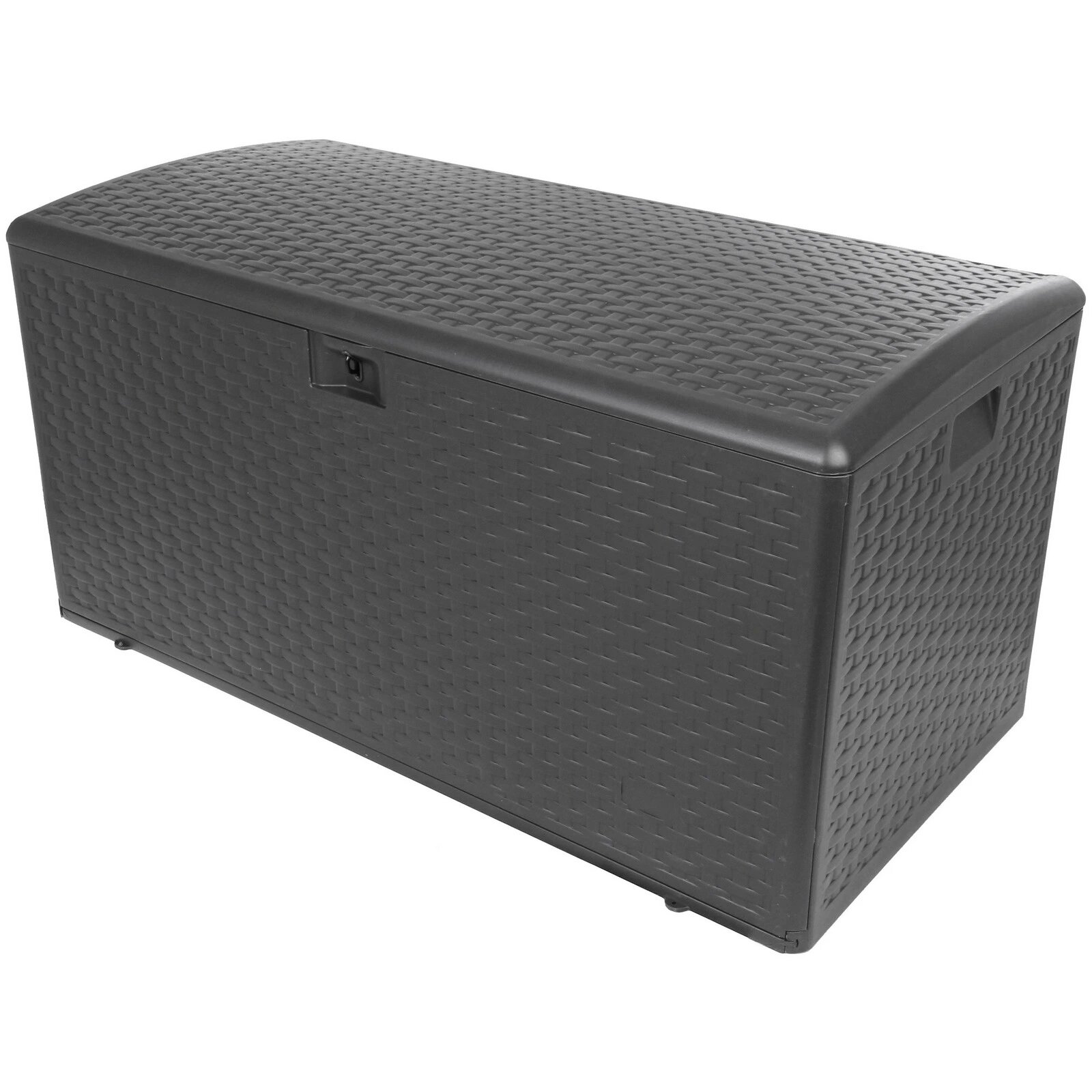 Сундук садовый пластиковый "SN-DB99" 122х61х61 см, черный, влагостойкий короб под ротанг для дачи и террасы