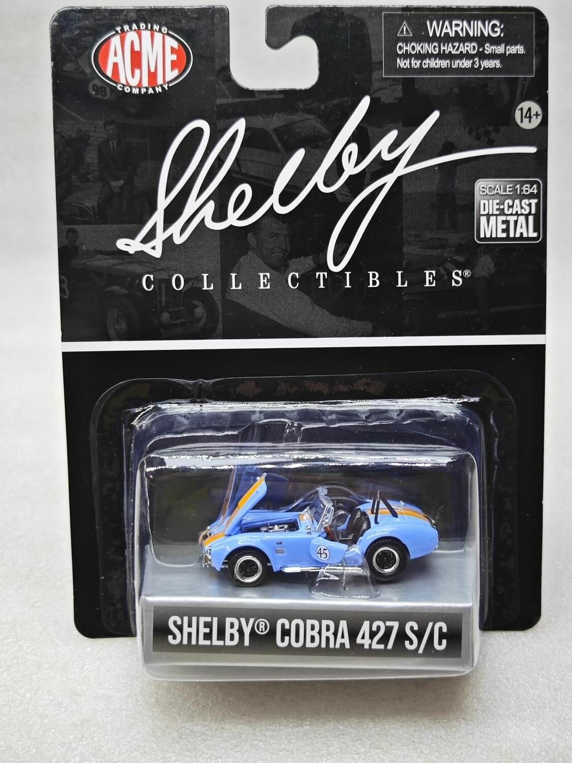 Машинка ACME 1/64 SHELBY COBRA 427 S/C Raw Machine Red wheel Die-cast Alloy Car Model Collection Toy Gift